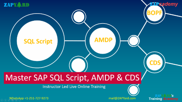 Master SAP SQL Script, AMDP & CDS Master SAP SQL Script, AMDP & CDS